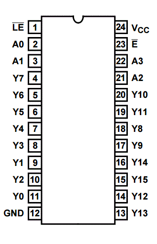 5PCS Fairchild CD4515BCN CD4515 MC14515 CMOS 4-Bit Latch/4-to-16 Line ...
